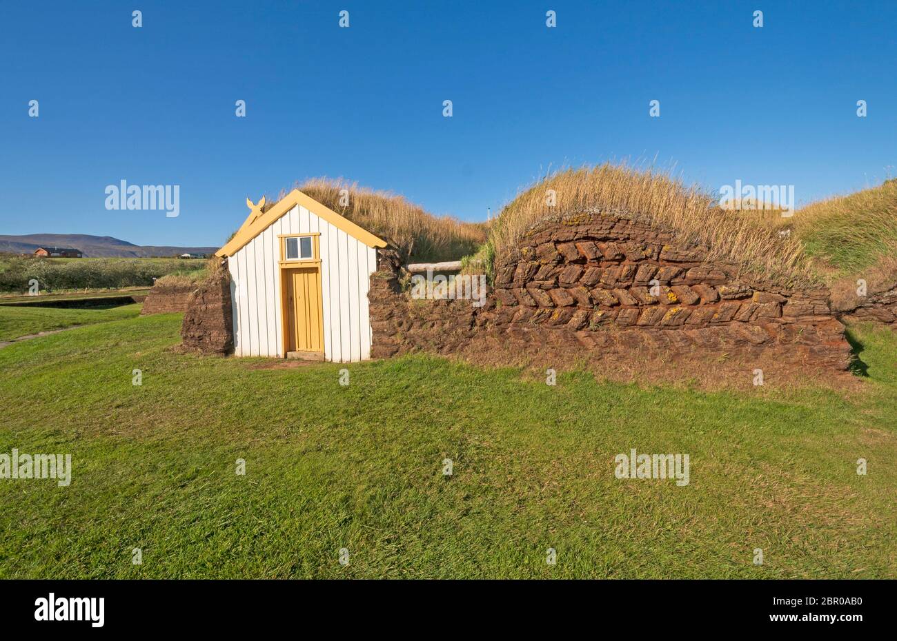 Entrance to a Sod House with Wall Details near Glaumbaer, Iceland Stock ...