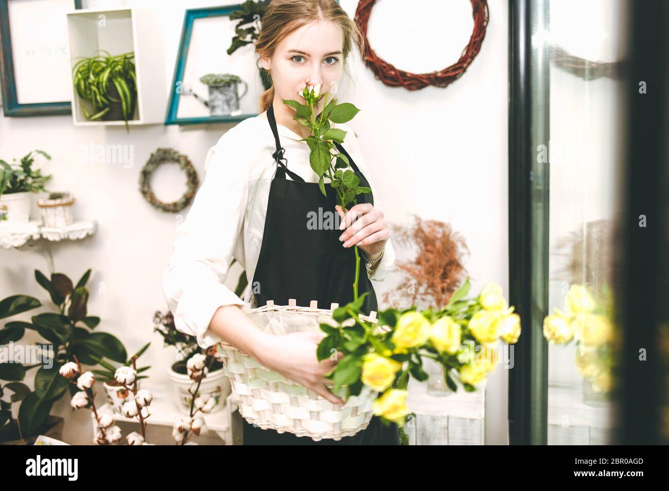 Sniffing plants hi-res stock photography and images - Alamy