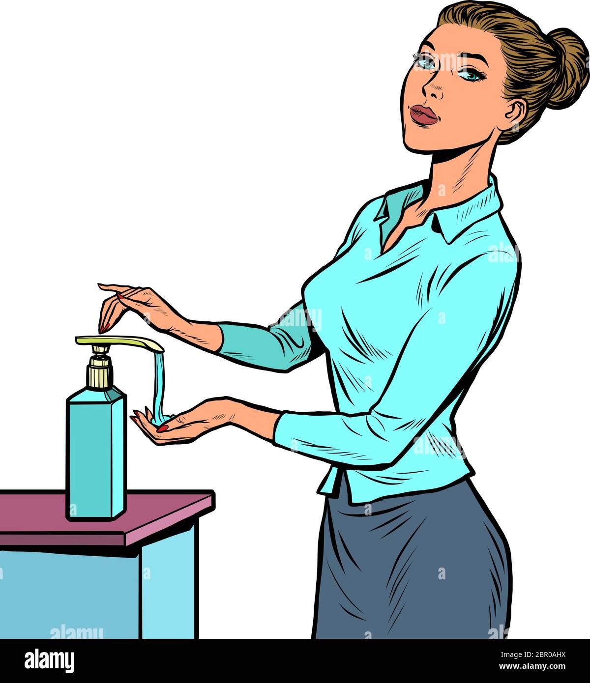 Hand care woman Stock Vector Images - Alamy