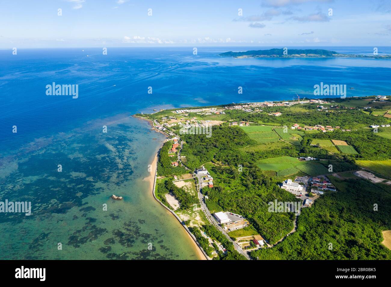Top view of ishigaki island Stock Photo - Alamy