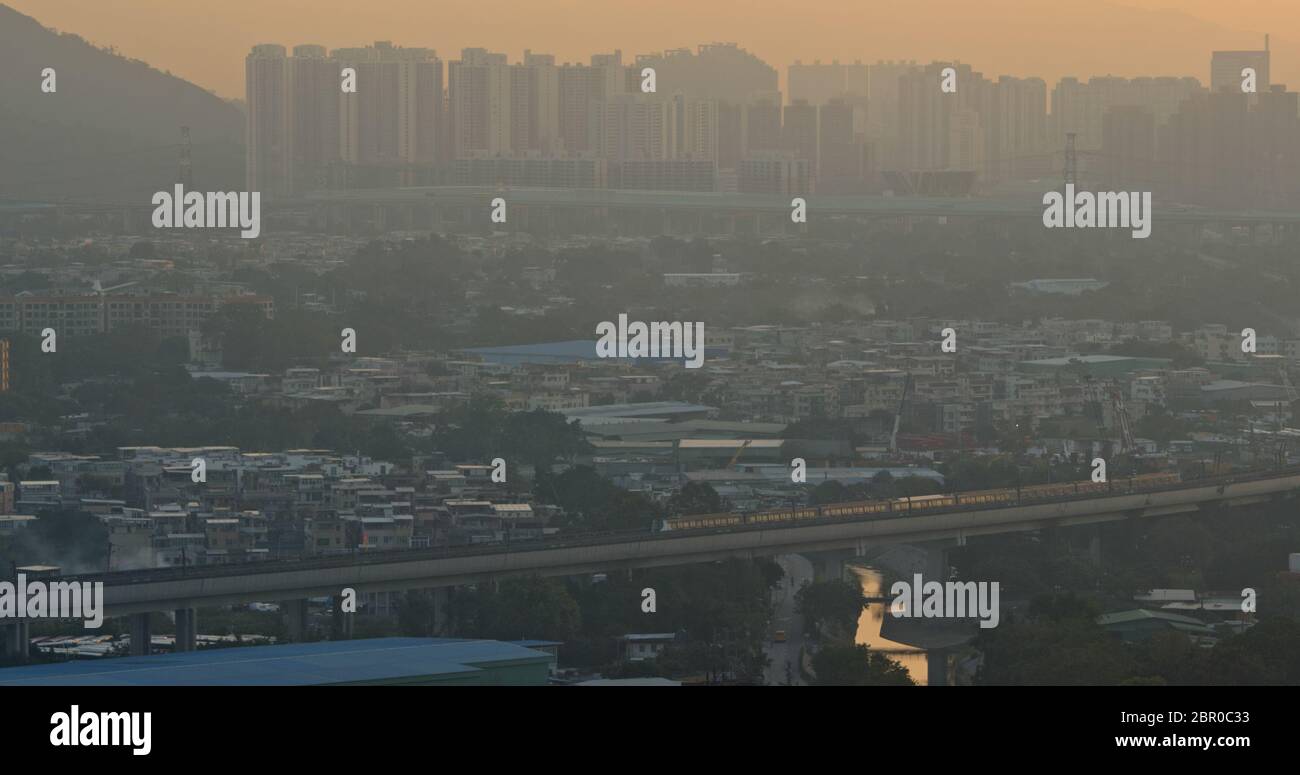 Serious air pollution of Hong Kong city Stock Photo - Alamy