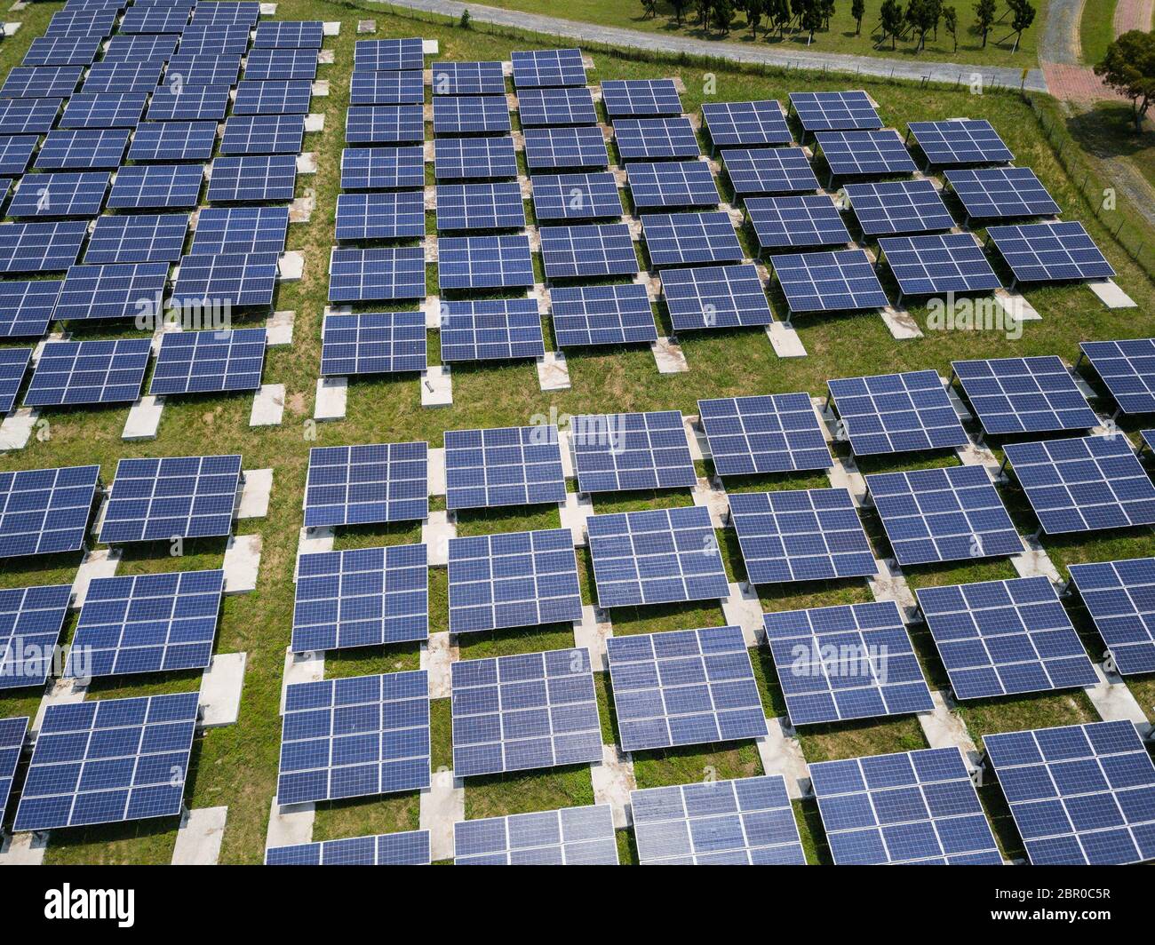 Top view of solar power panel Stock Photo - Alamy