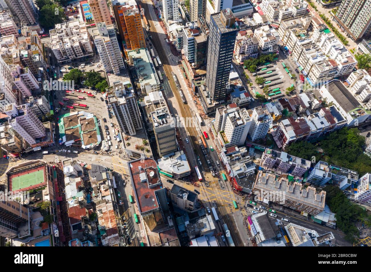Yuen Long, Hong Kong 21 October 2018:- Hong Kong residential district ...