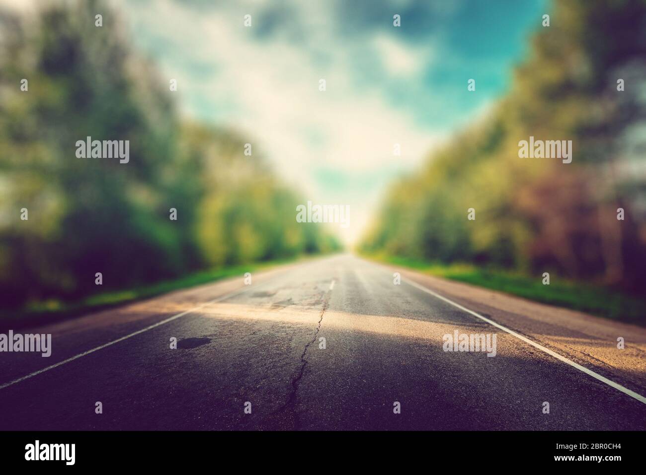 Speed way road blur effect Stock Photo - Alamy