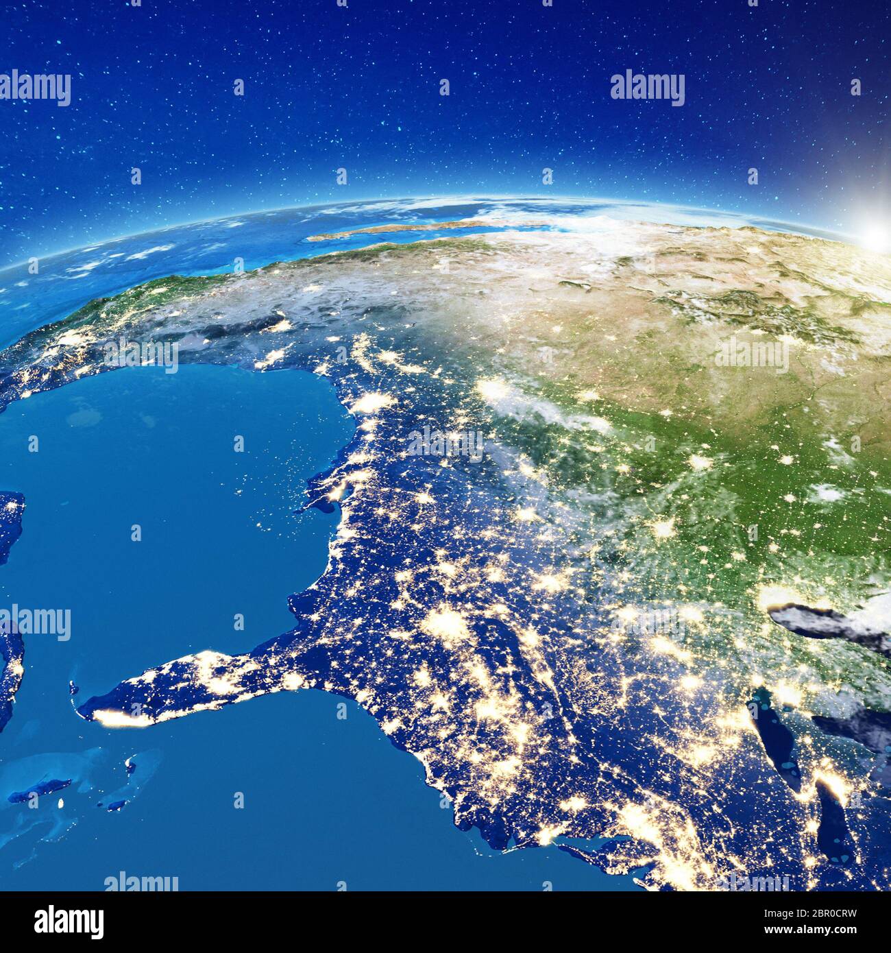 Texas Cities At Night Nasa