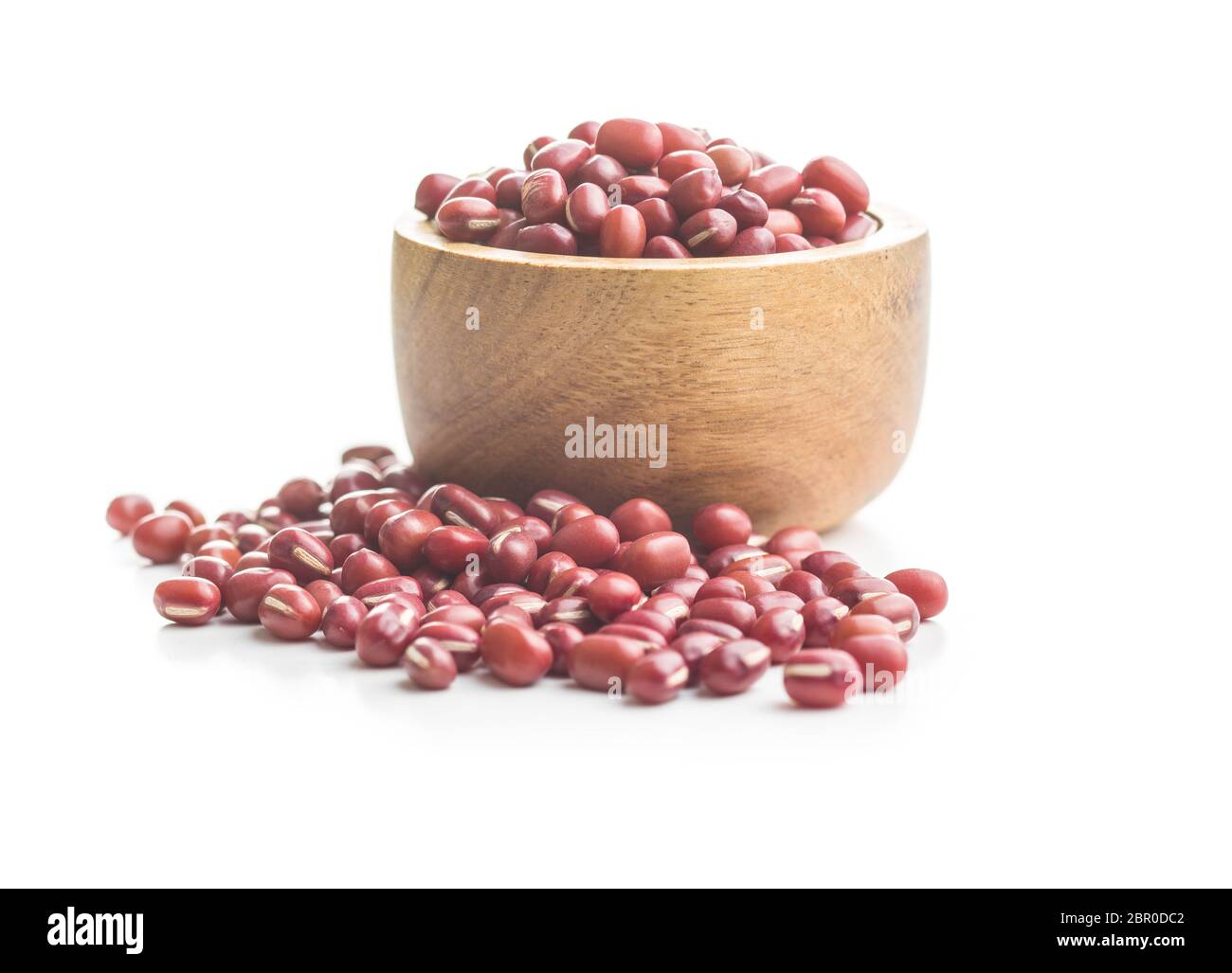 Red adzuki beans isolated on white background Stock Photo - Alamy
