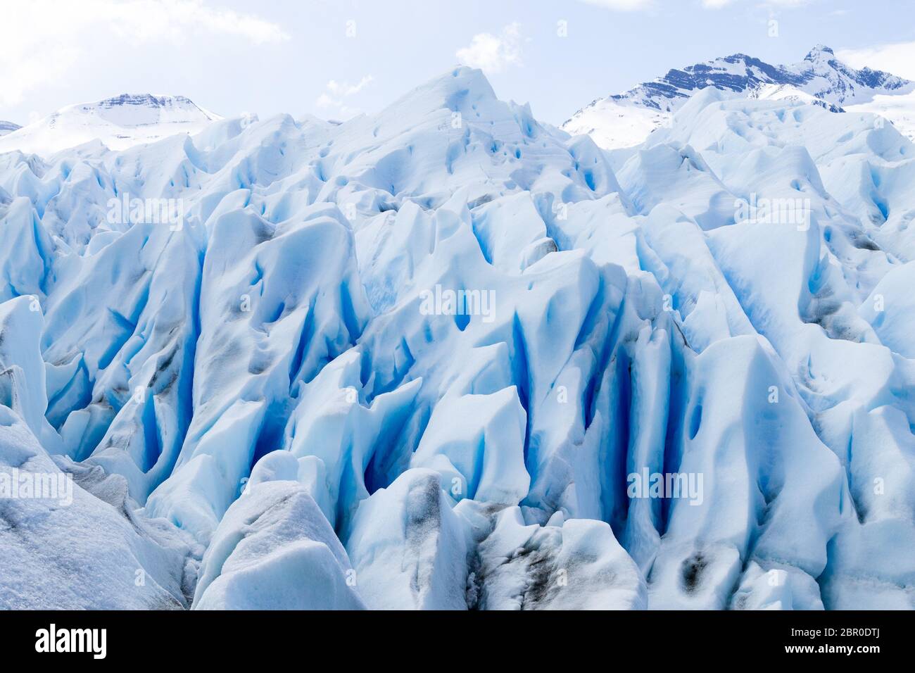 Perito Moreno glacier ice formations detail view, Patagonia, Argentina ...