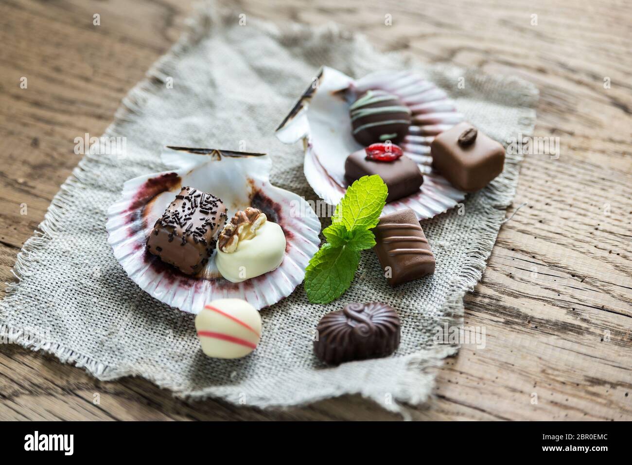 Swiss chocolate candies Stock Photo - Alamy