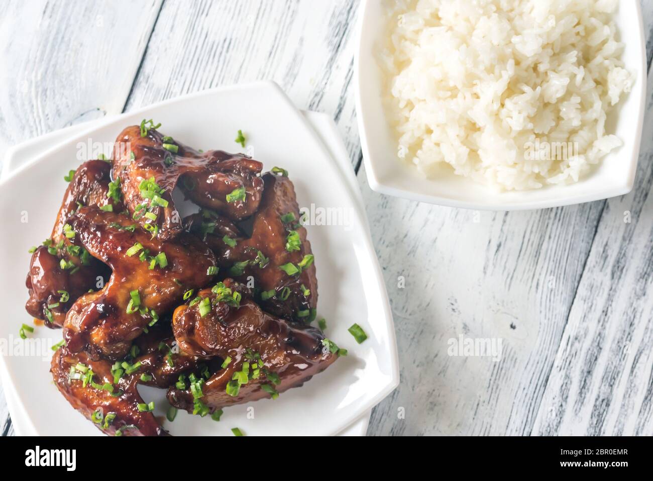 American fried rice with chicken wings hi-res stock photography and ...
