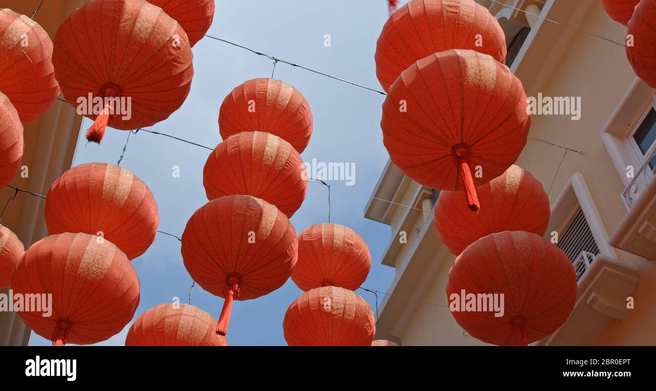 Chinese new year red lantern Stock Photo - Alamy