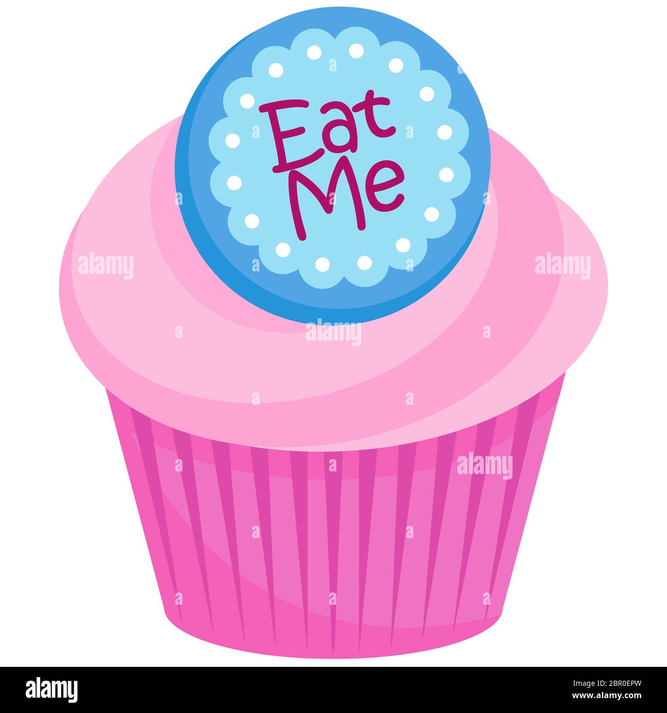 pink muffin cupcake eat me illustration sweet dessert Stock Photo - Alamy