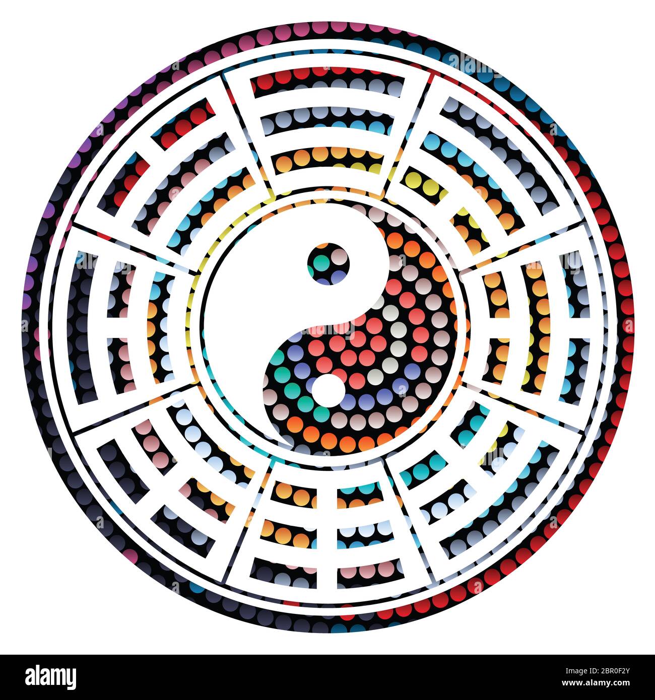 yin yang chinese illustration feng shui balance zen silhouette taoism ...
