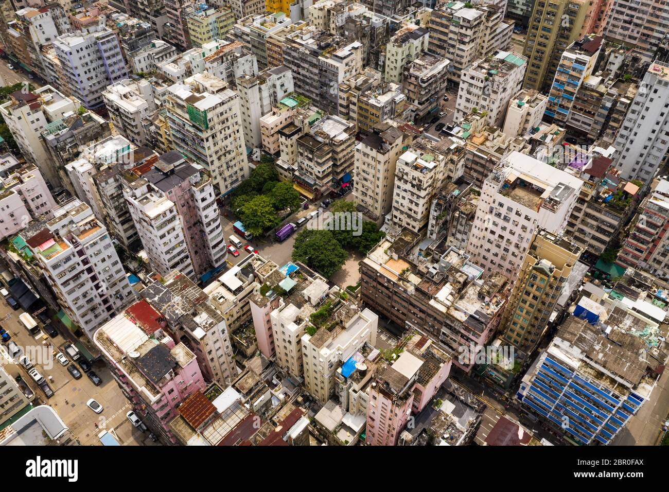 Top view of Hong Kong building Stock Photo - Alamy