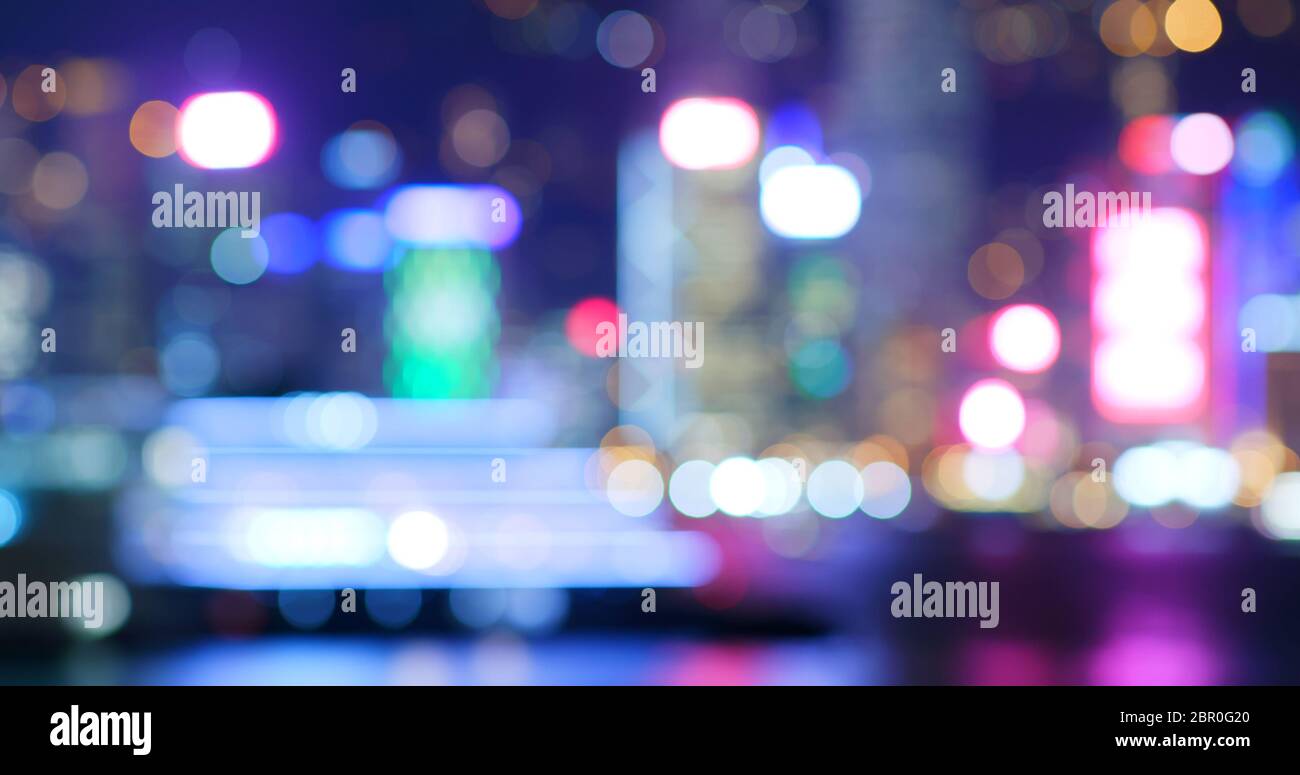 Bokeh of building night view Stock Photo - Alamy