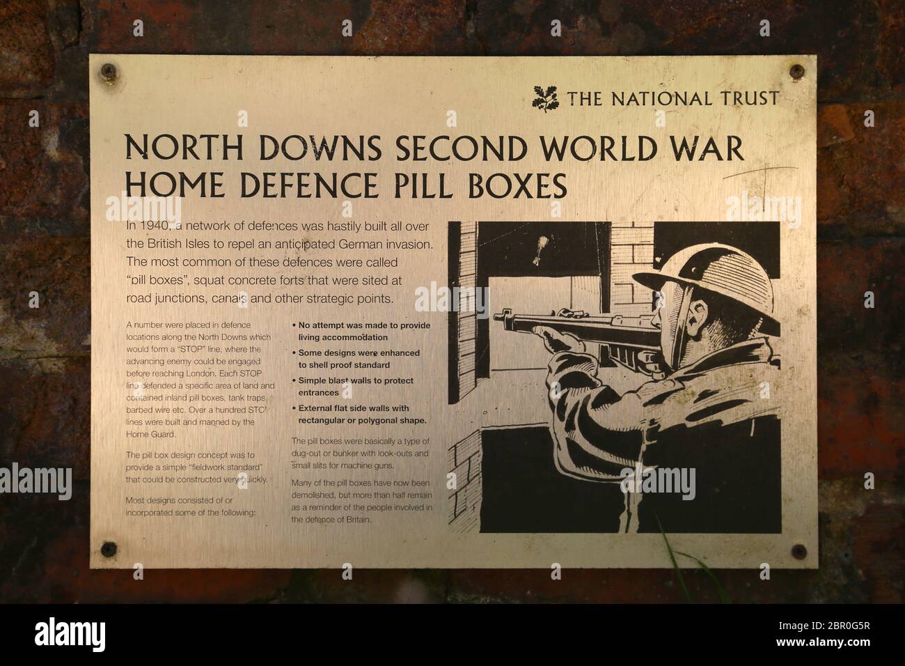 WW2 'pill box' bunker, Blatchford Downs, Pilgrim's Way (North Downs Way ...