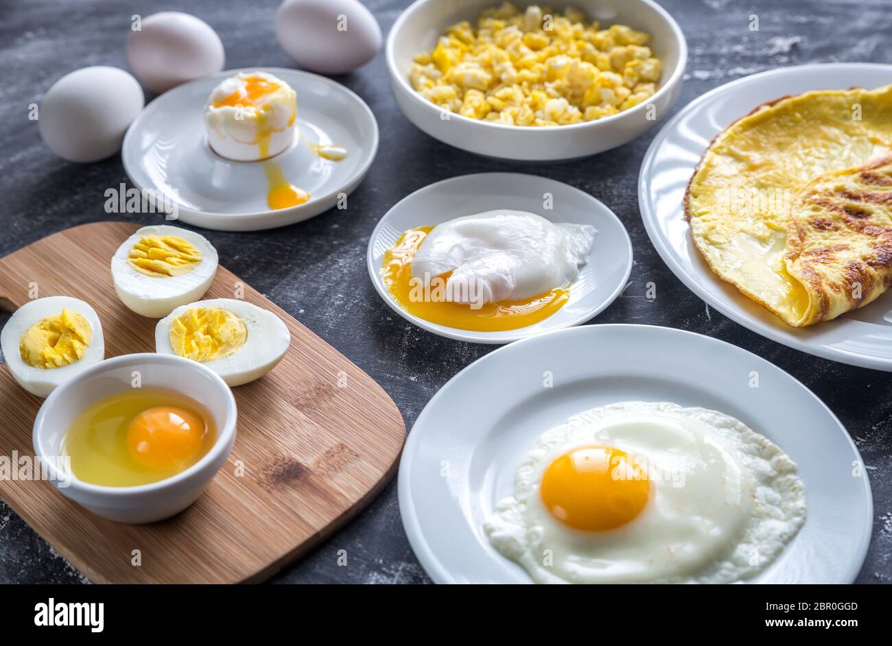 Different ways of cooking eggs hi-res stock photography and images - Alamy