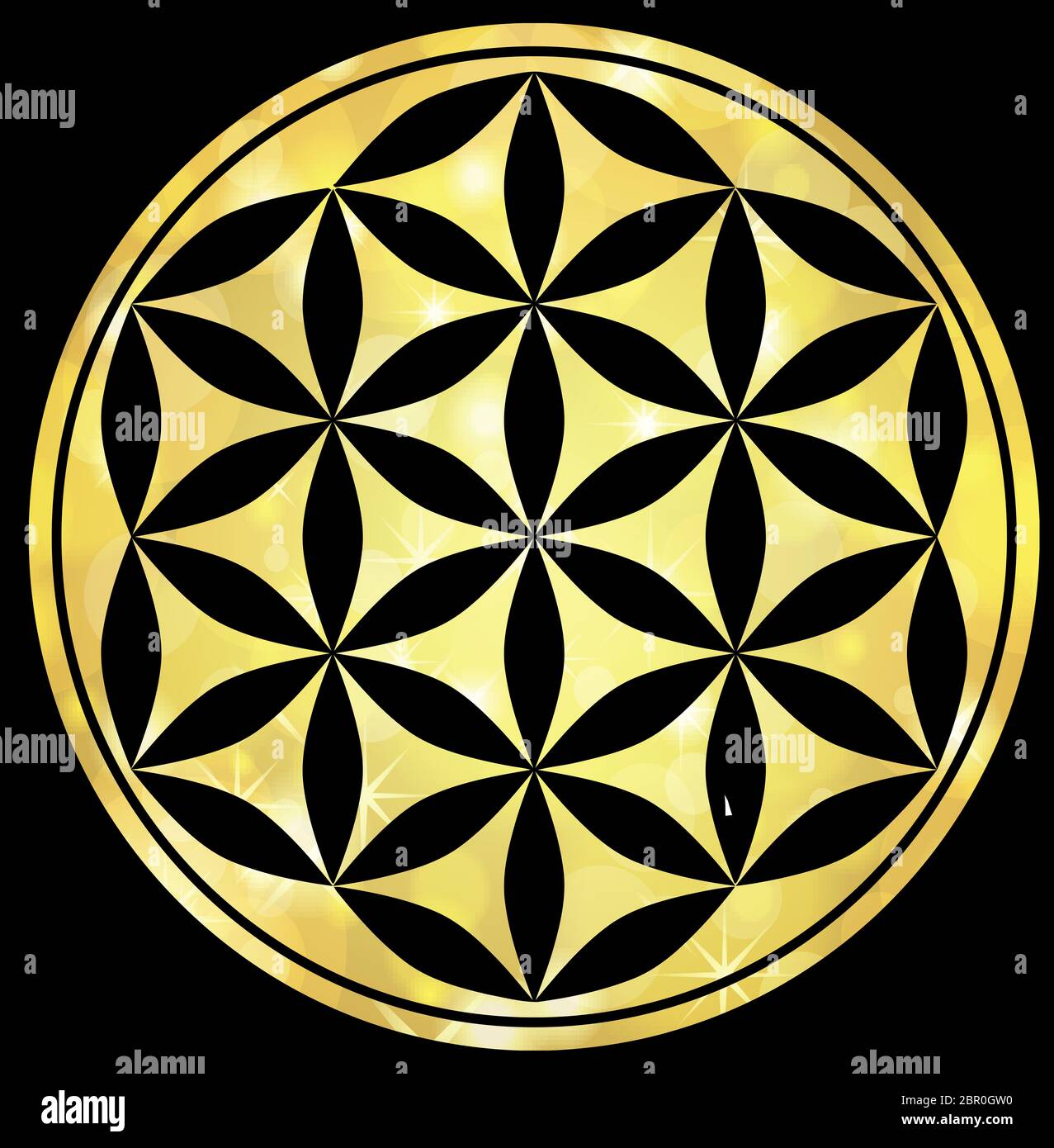 circles sacred symmetry esoteric energy golden illustration Stock Photo ...