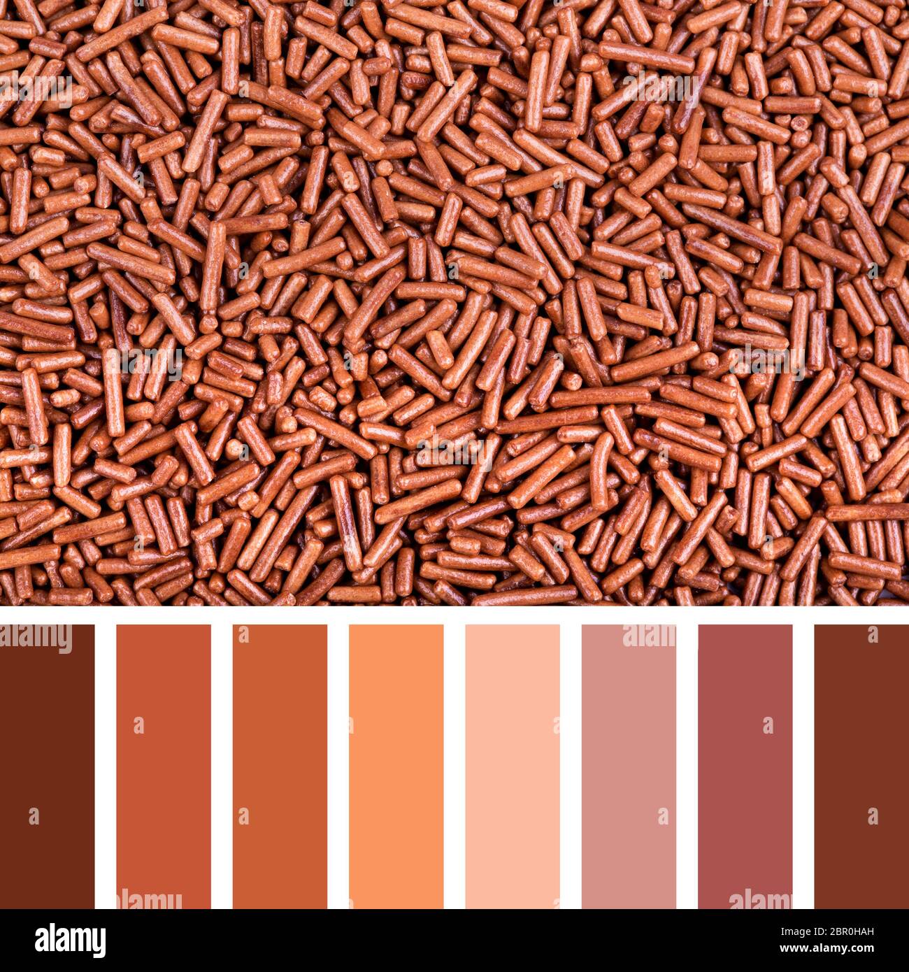 A background of chocolate vermicelli palette with complimentary colour ...