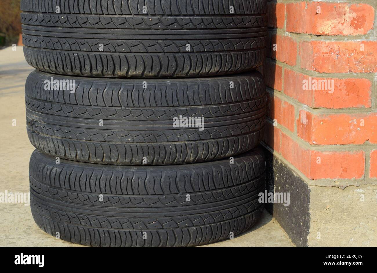 Automobile wheel. Rubber tires. Summer rubber set for the car. Wheel ...