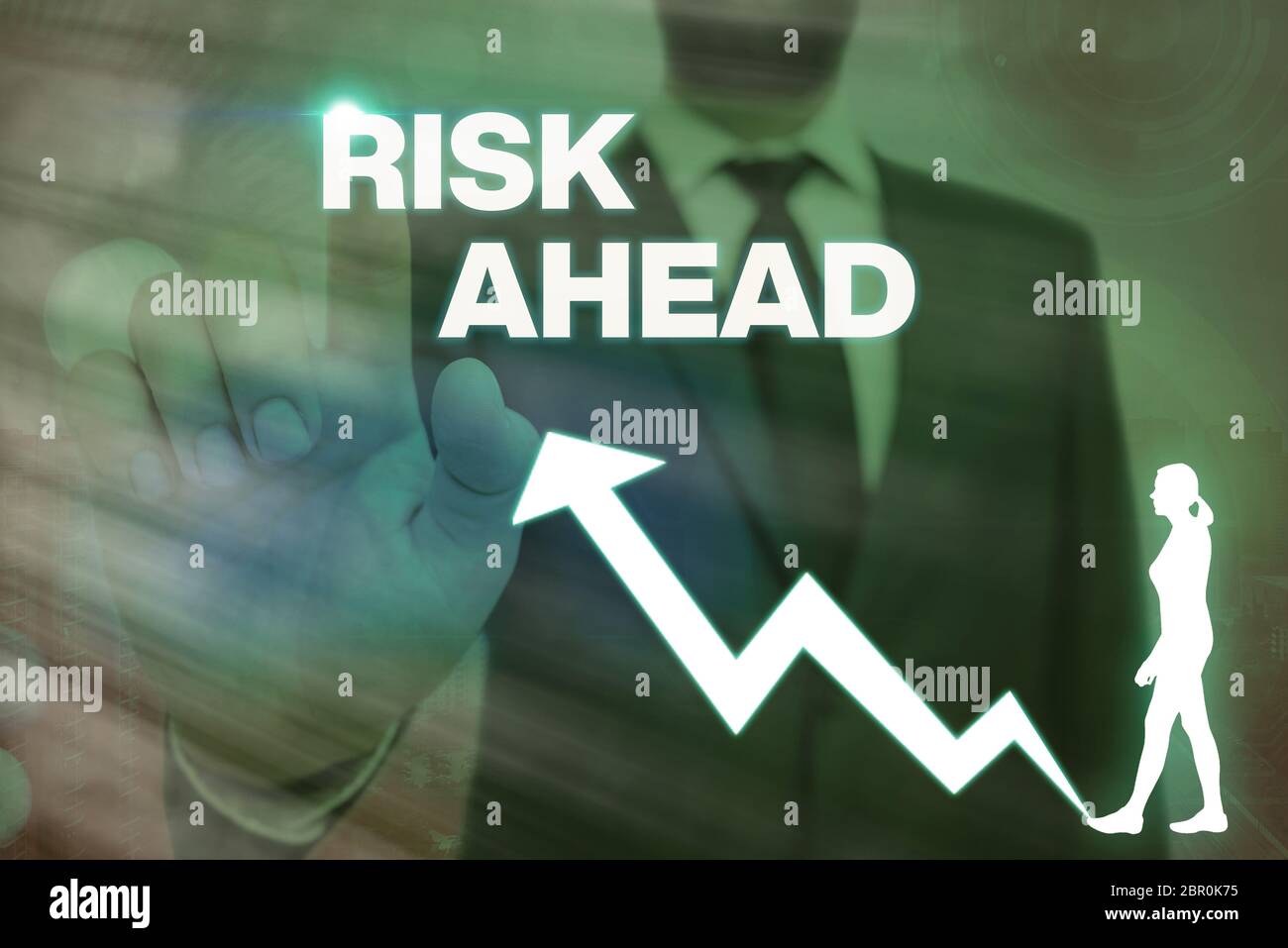 Handwriting text writing Risk Ahead. Conceptual photo A probability or ...