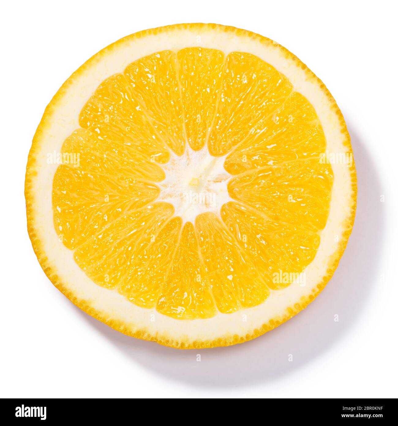 Orange wheel isolated on white, top view Stock Photo - Alamy