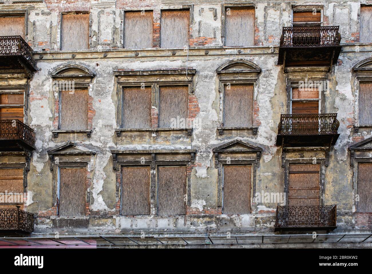 Warszawa / Poland - Old tenement houses to Praga / Warsaw. Squalid ...