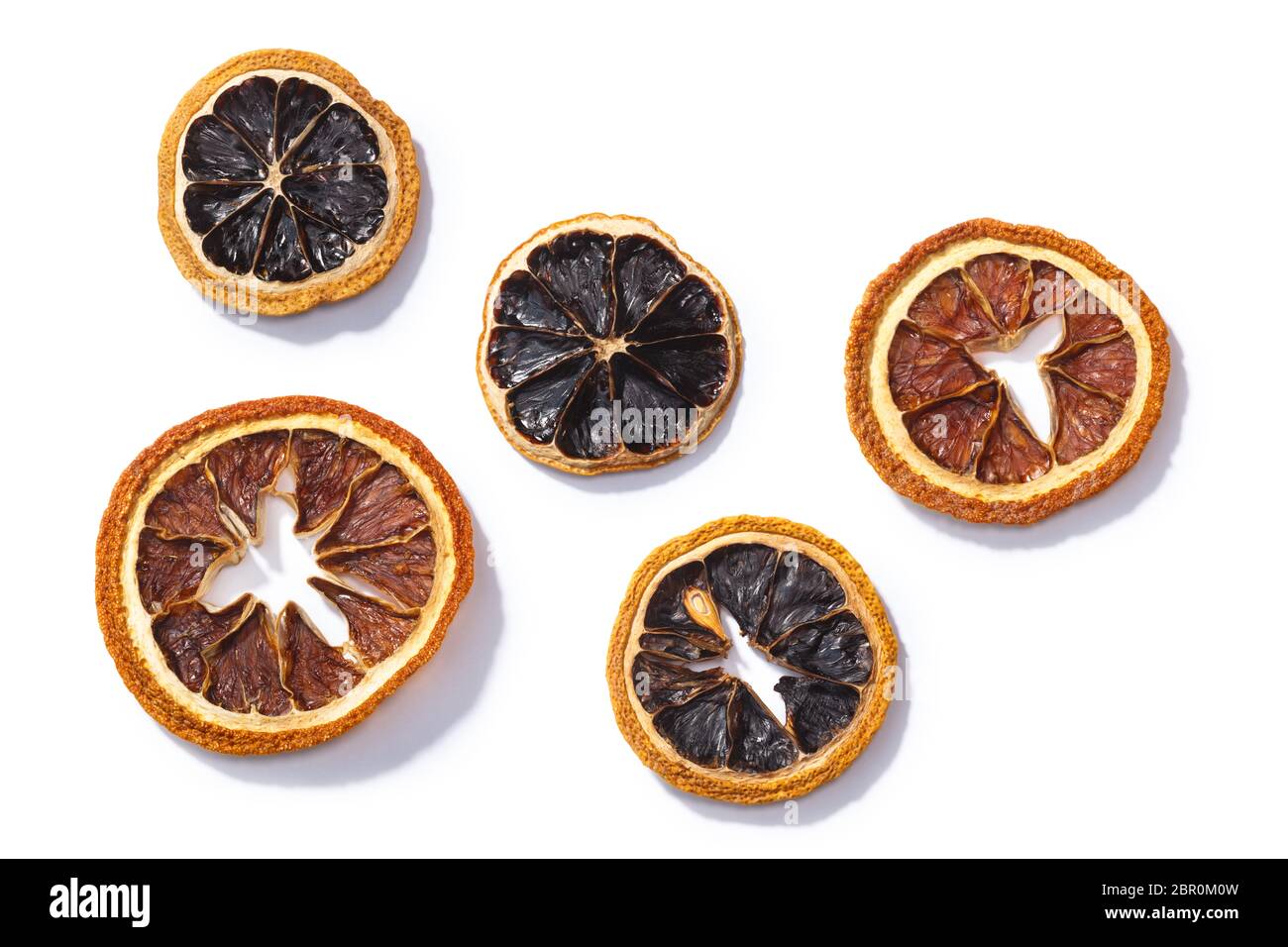 Dried Citrus chips or dry slices, top view Stock Photo - Alamy