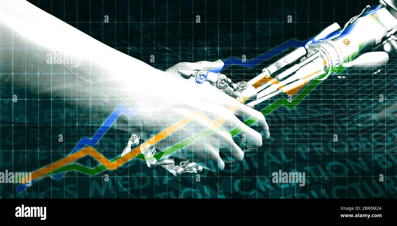 Machine Learning and Collaborating with Human Workforce Stock Photo - Alamy