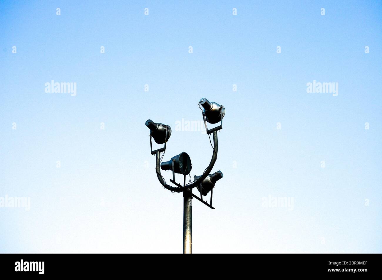 Spot lights illuminating a scene Stock Photo - Alamy