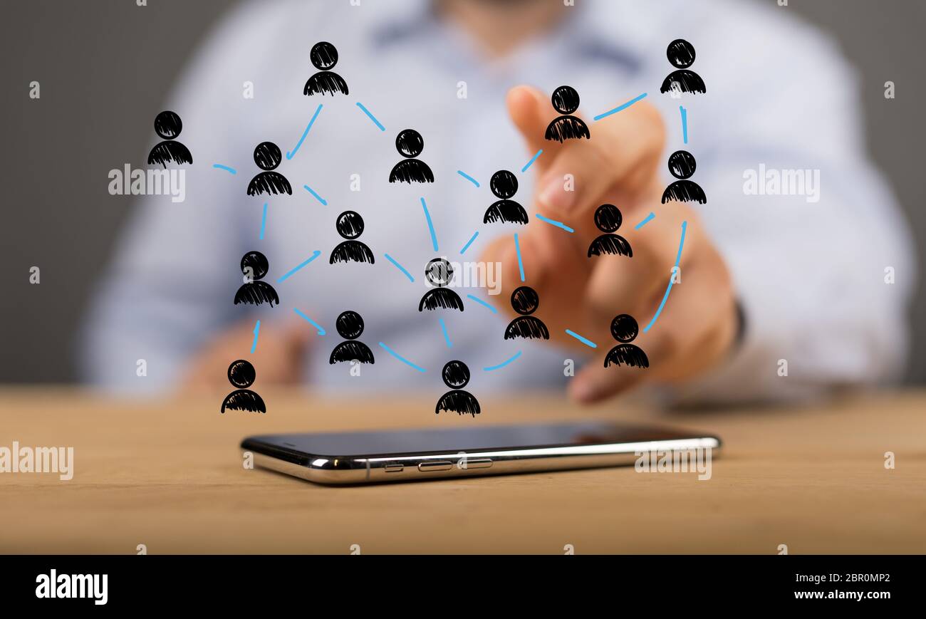 network interface in hand digital Stock Photo - Alamy