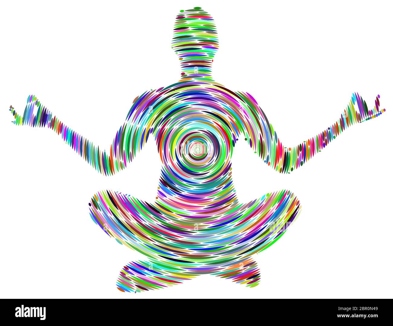 yoga meditation reiki energy exercise illustration Stock Photo - Alamy
