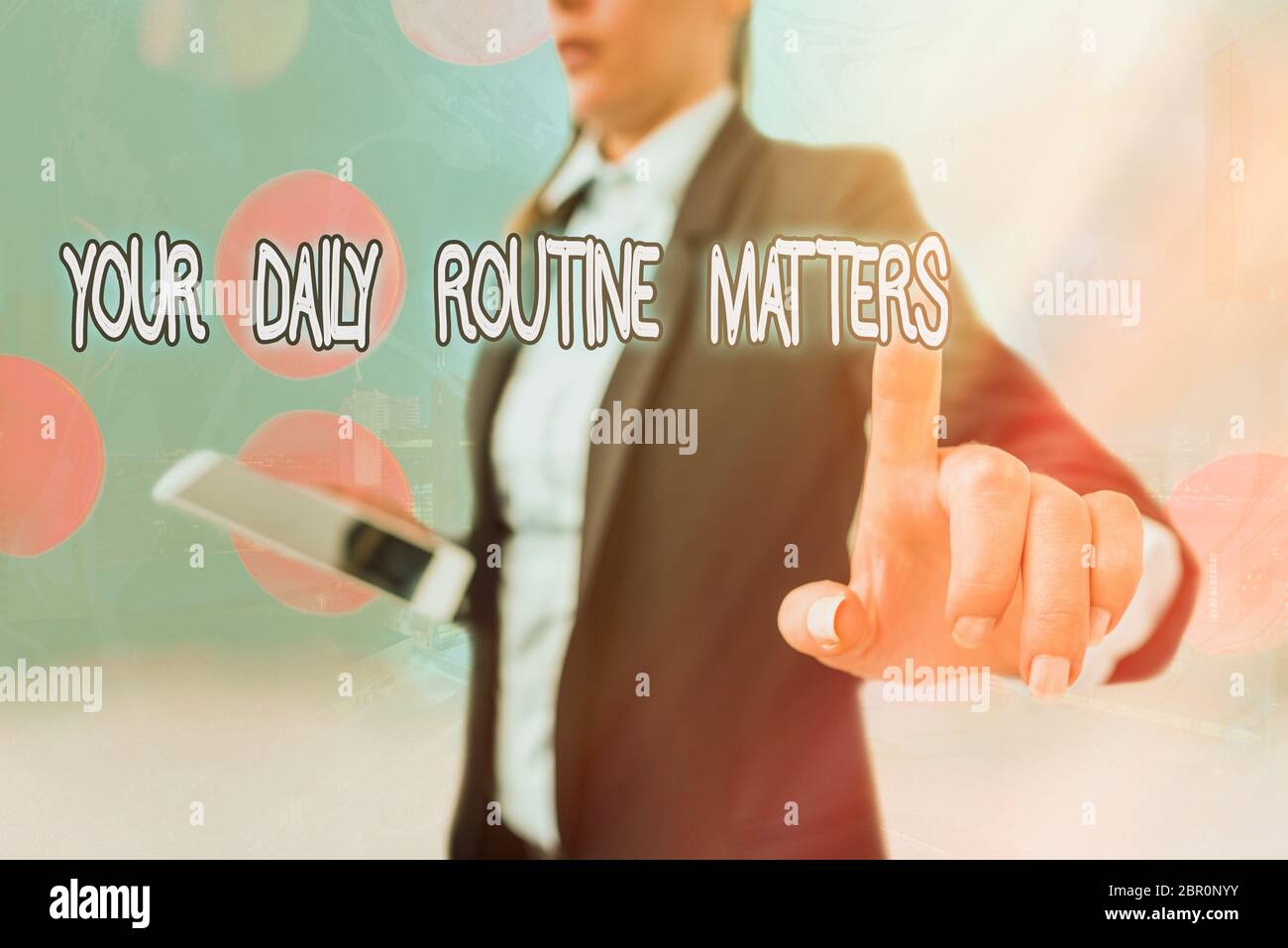 Writing note showing Your Daily Routine Matters. Business concept for ...