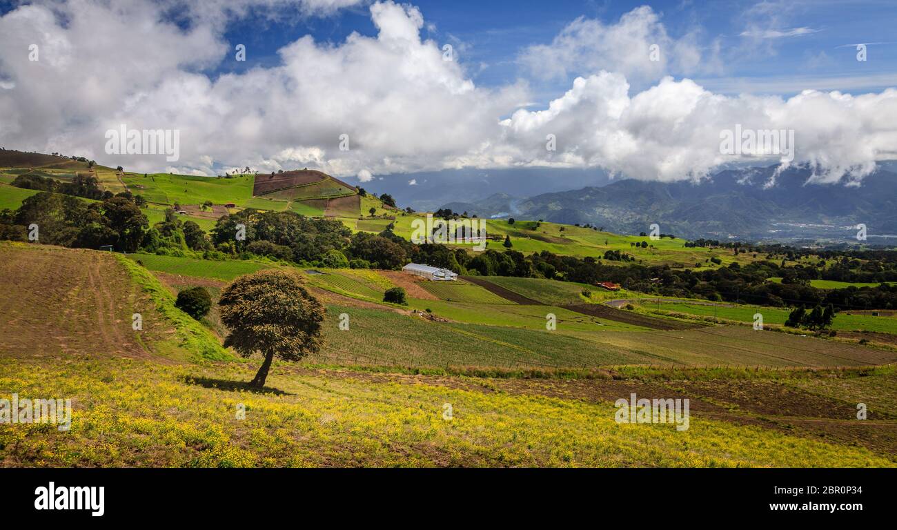 Rural landscape of Cartago Provice in Costa Rica Stock Photo - Alamy