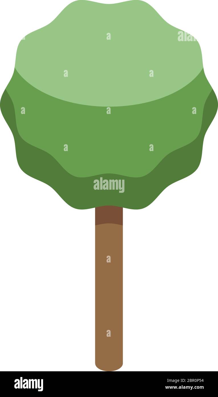 Round tree icon, isometric style Stock Vector Image & Art - Alamy