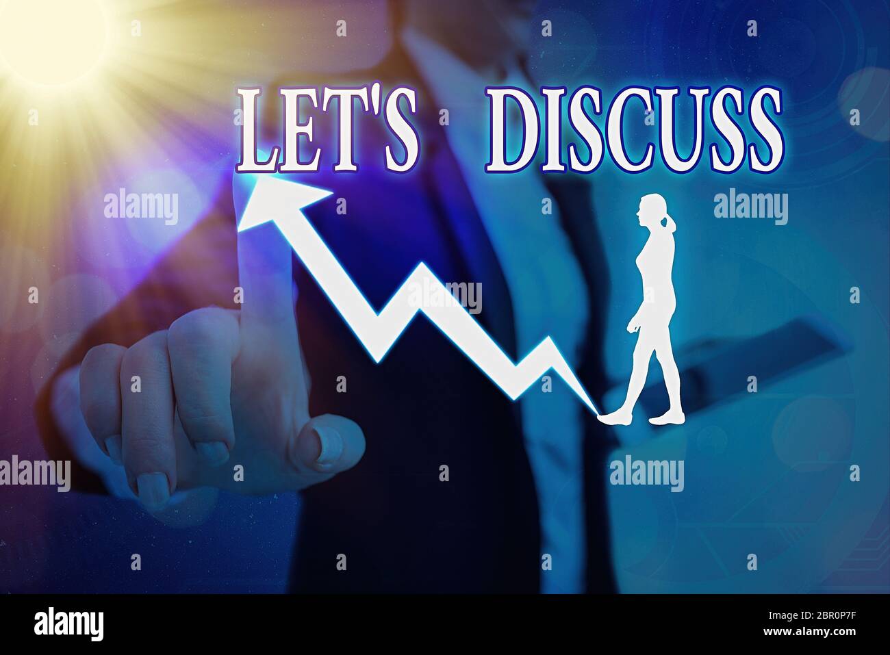 Handwriting text Let S Discuss. Conceptual photo asking someone to talk ...