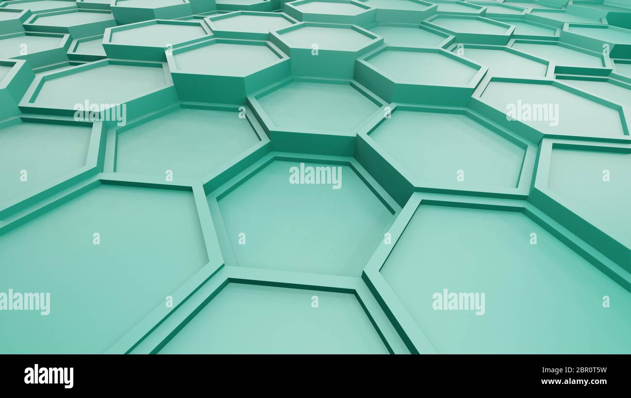 Abstract background, hexagons or honeycombs, 3D rendering, hexagonal wallpaper, network ...