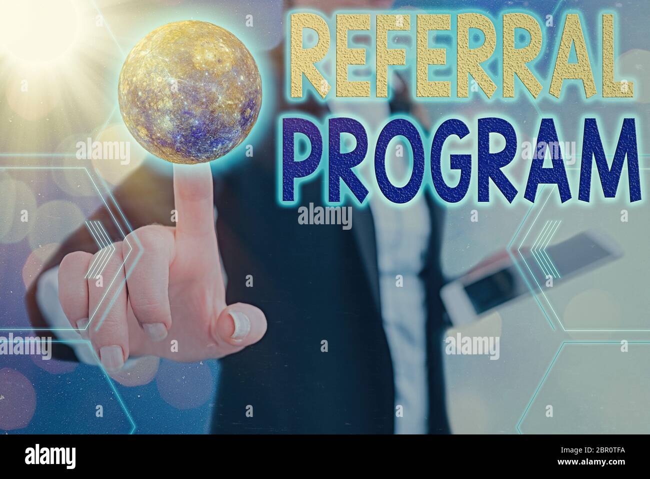 Handwriting text Referral Program. Conceptual photo internal ...