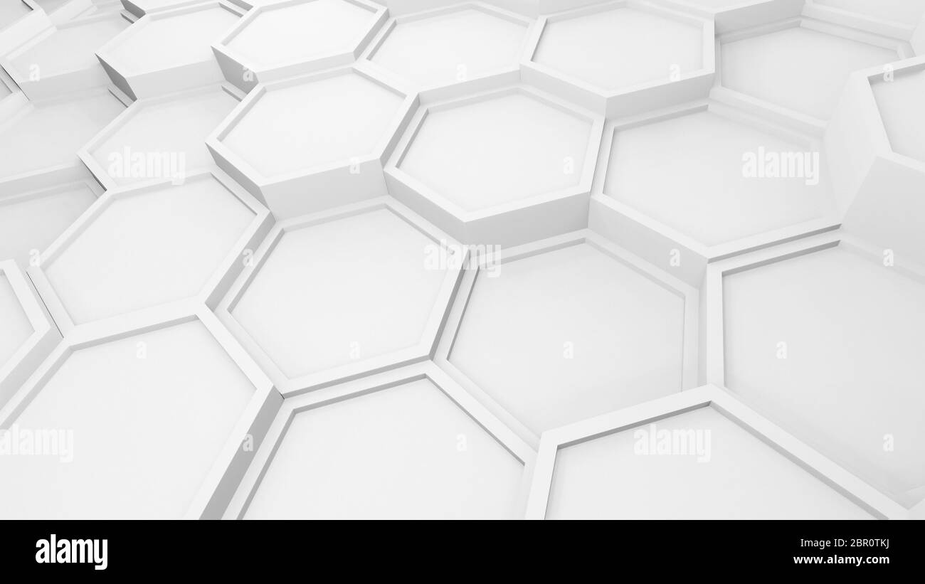 Abstract background, hexagons or honeycombs, 3D rendering, hexagonal wallpaper, network ...