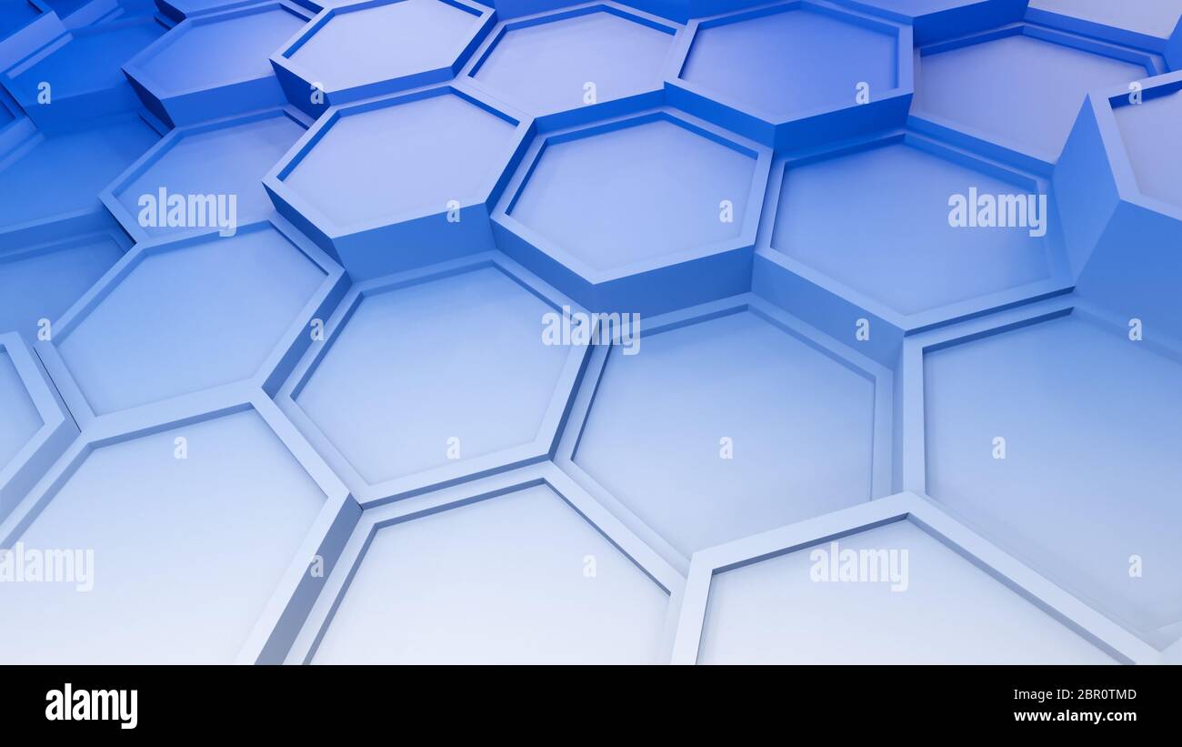Abstract background, hexagons or honeycombs, 3D rendering, hexagonal wallpaper, network ...