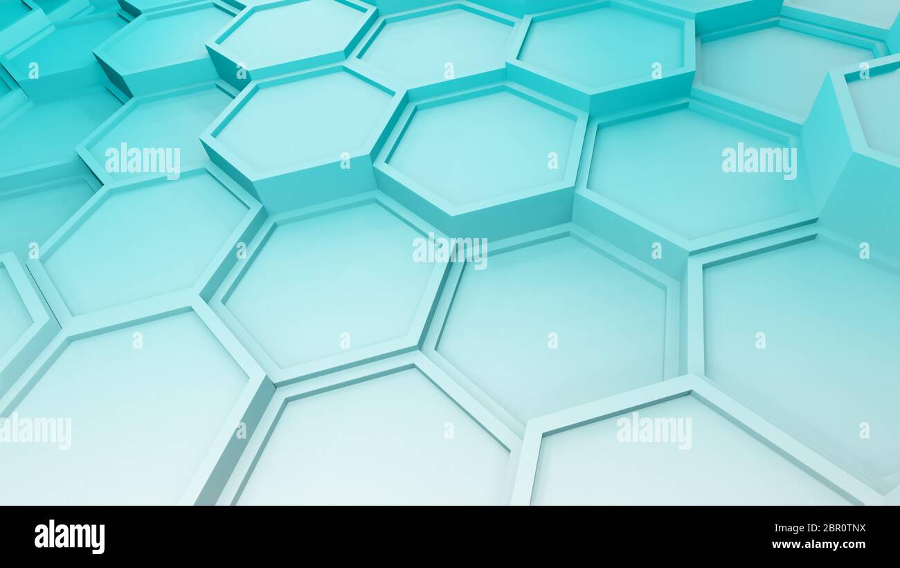 Abstract background, hexagons or honeycombs, 3D rendering, hexagonal wallpaper, network ...