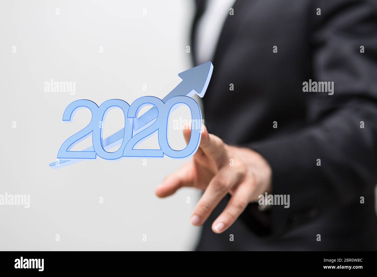 business year 2020 up goals and success illustration Stock Photo - Alamy