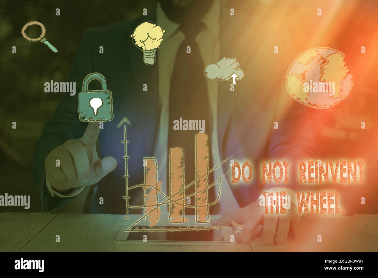 Writing note showing Do Not Reinvent The Wheel. Business concept for ...