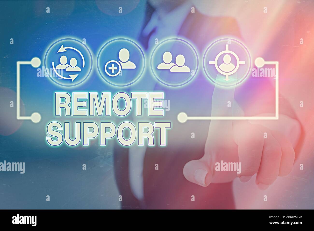 Conceptual hand writing showing Remote Support. Concept meaning type of ...