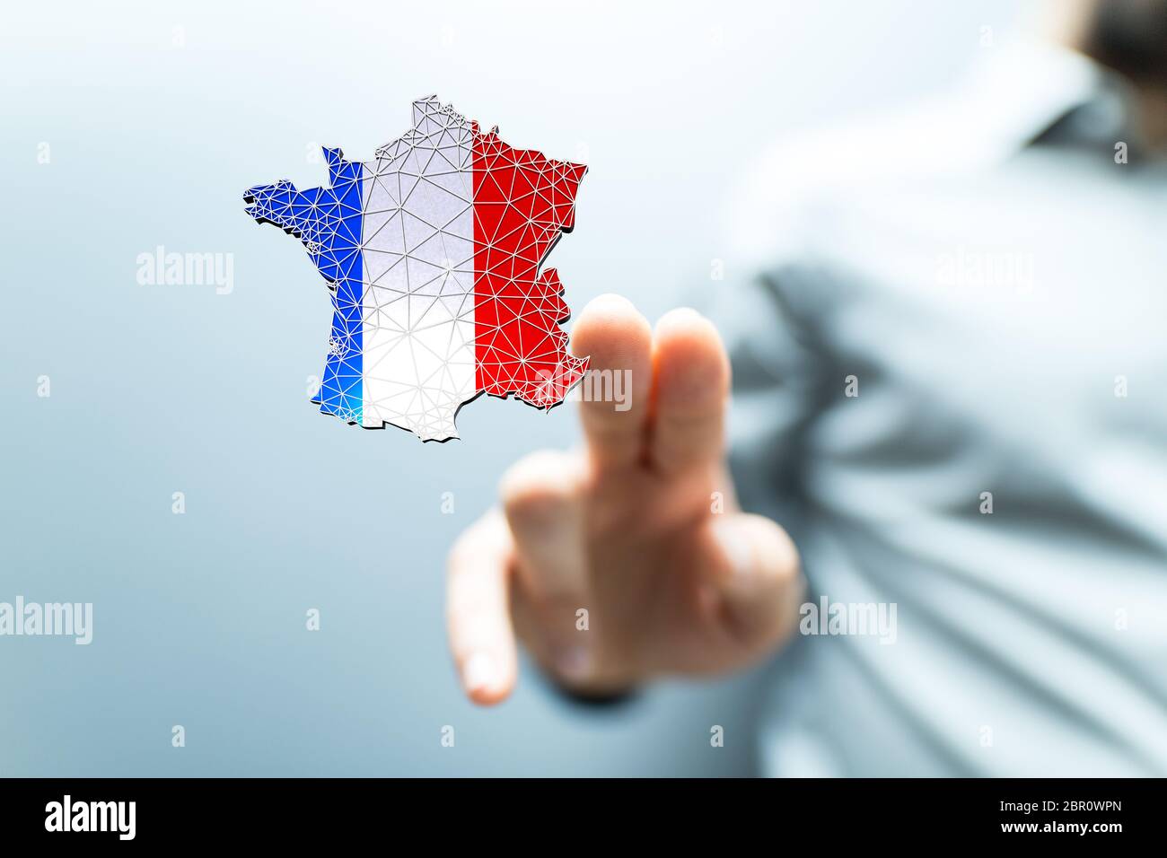 Digital France map country 3d Stock Photo - Alamy