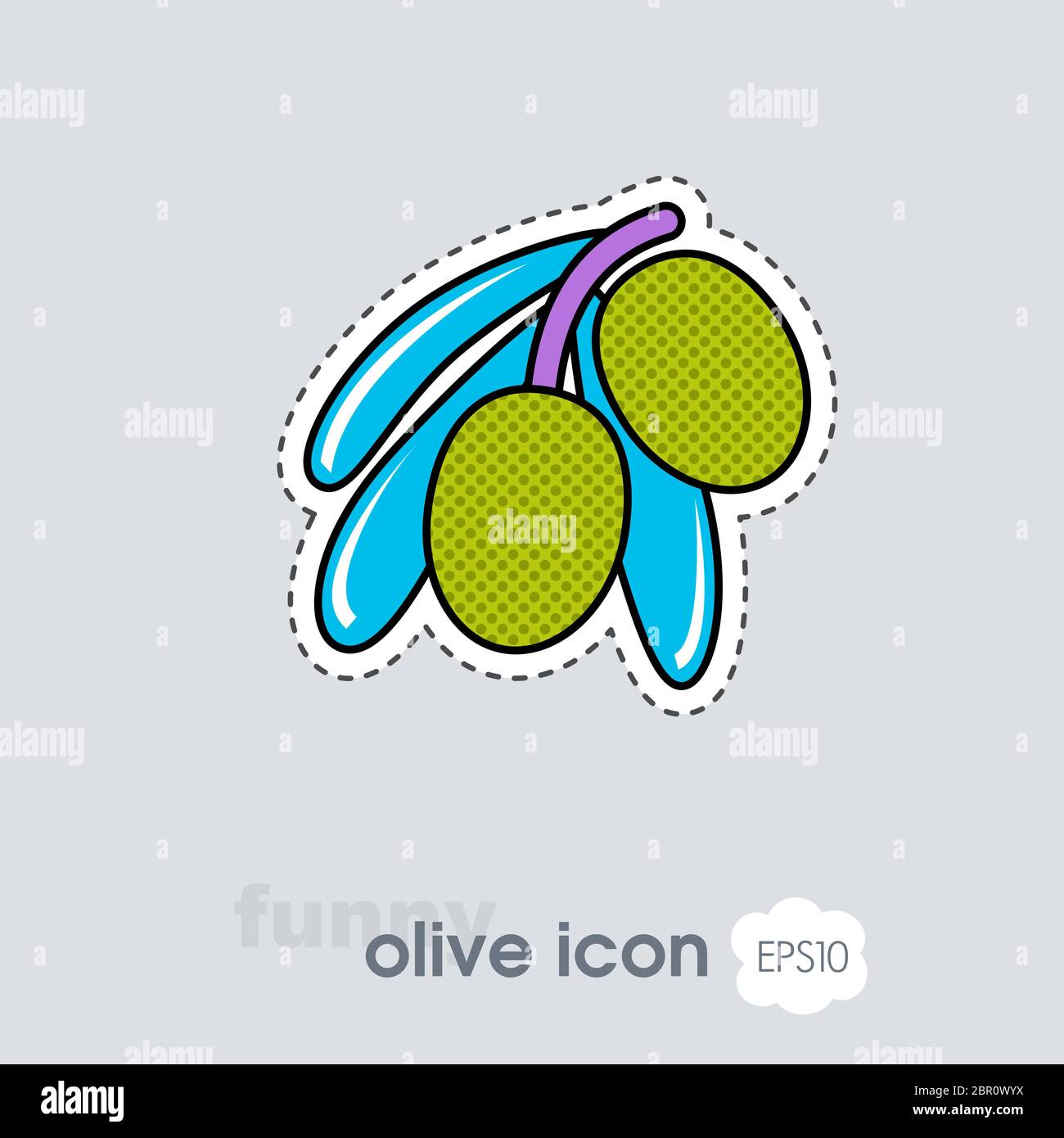 Olive icon. Olive tropical fruit sign. Vector illustration for food ...