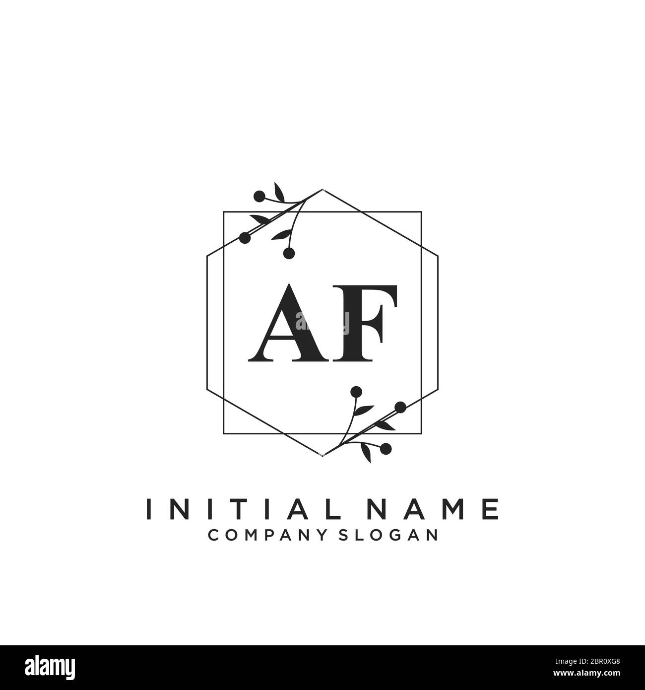 Af initials logo Stock Vector Images - Alamy