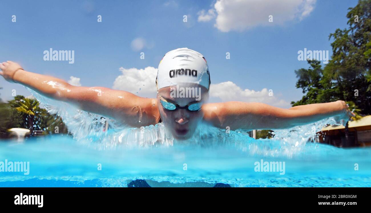 Karlsruhe, Germany. 20th May, 2020. Giulia Goerigk, competitive swimmer ...