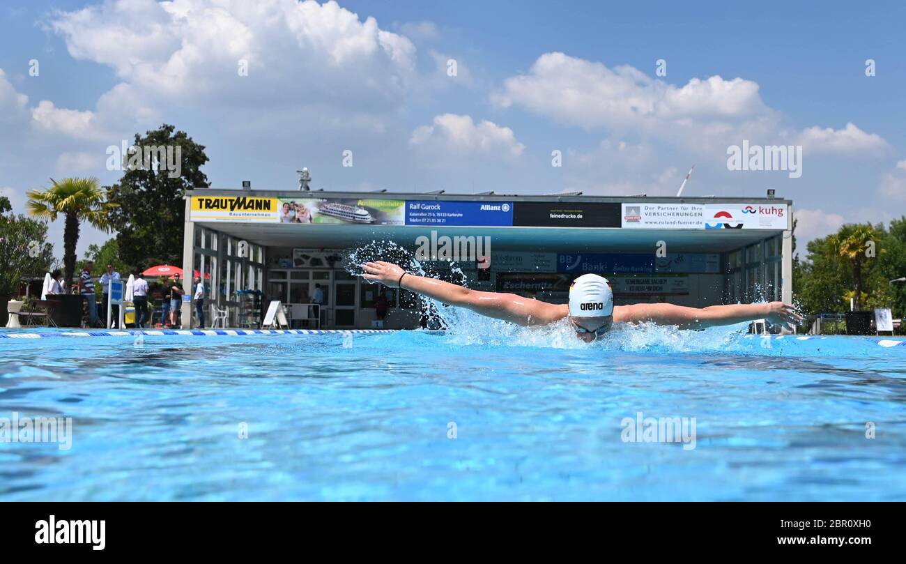 Karlsruhe, Germany. 20th May, 2020. Giulia Goerigk, competitive swimmer ...