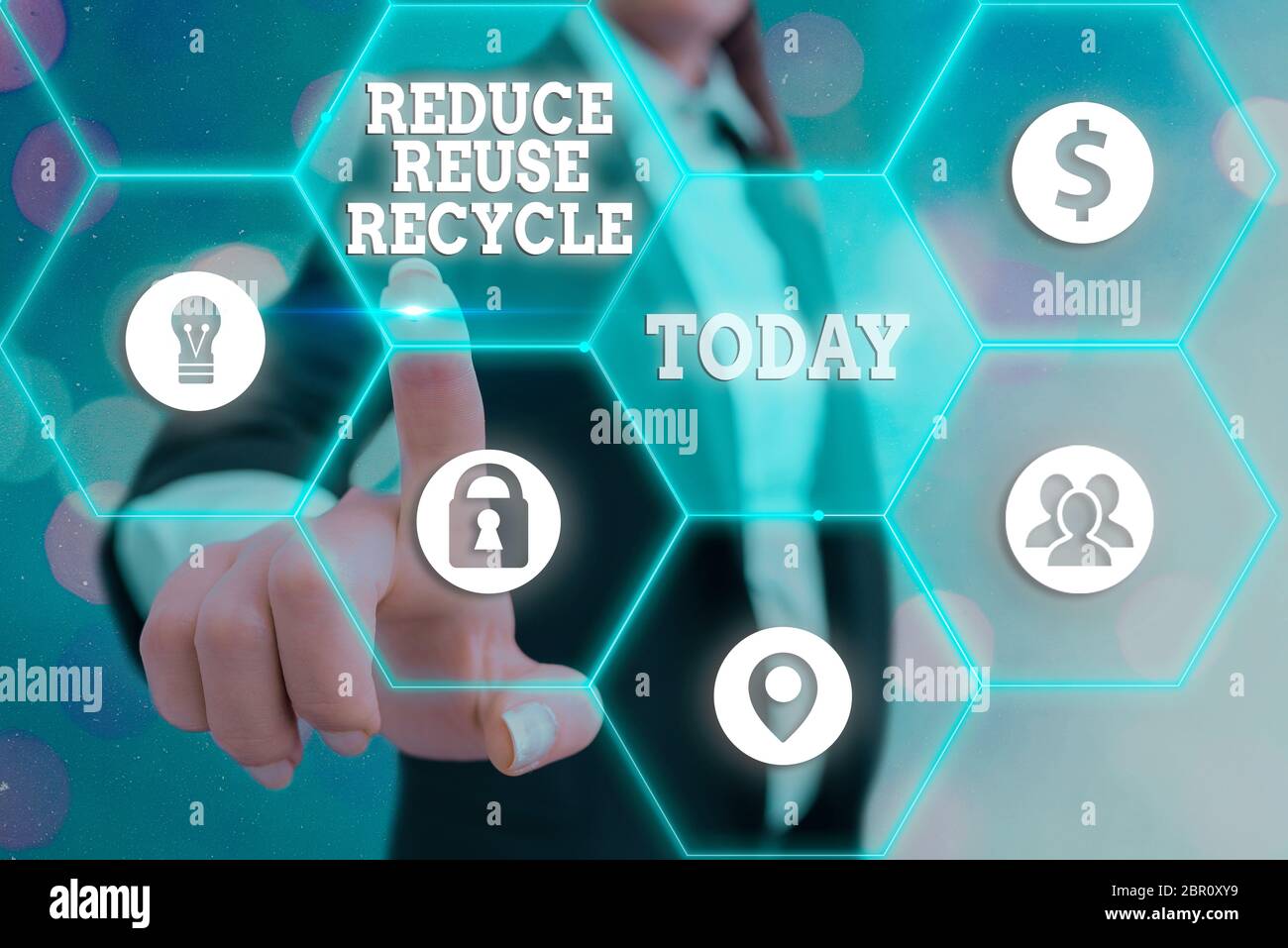 Conceptual hand writing showing Reduce Reuse Recycle. Concept meaning ...