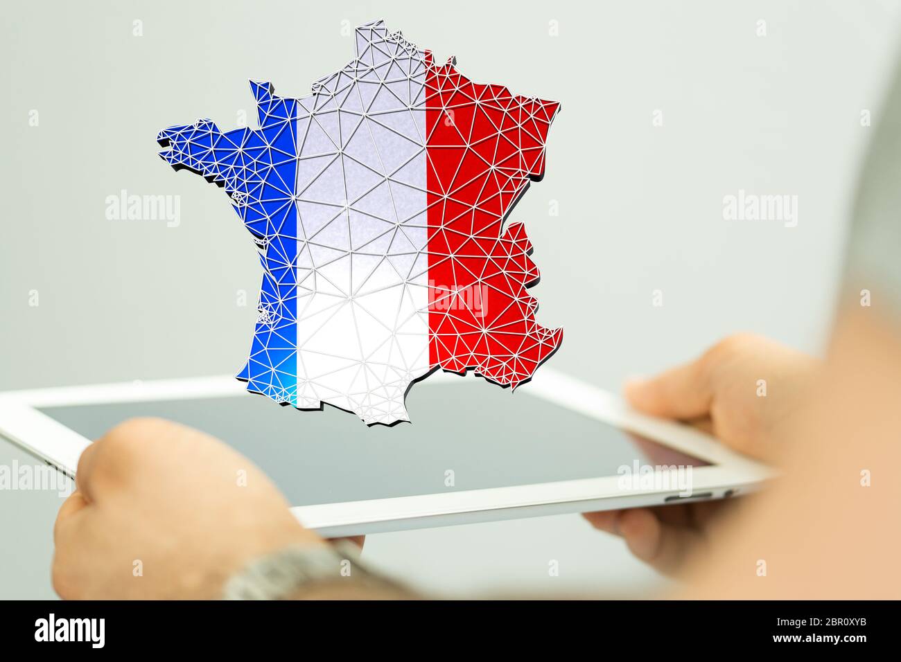 Digital France map country 3d Stock Photo - Alamy